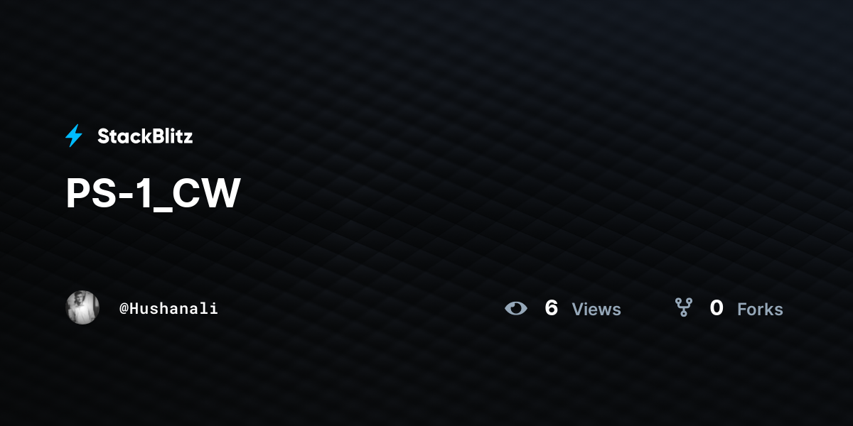 PS-1_CW - StackBlitz