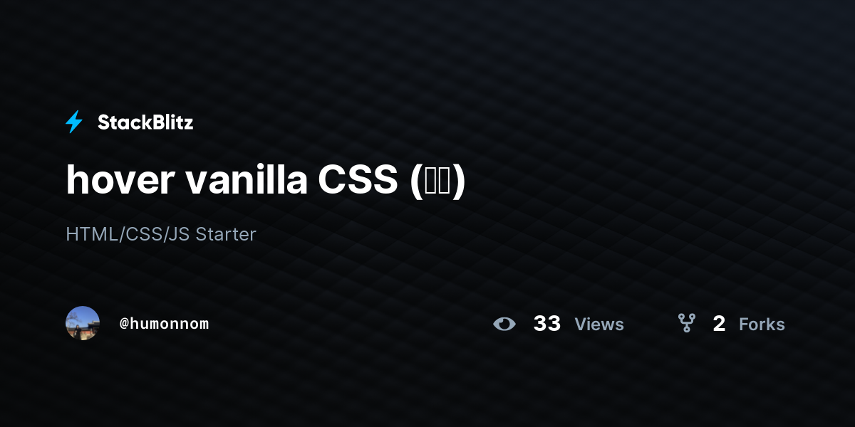 hover vanilla CSS (정답) - StackBlitz