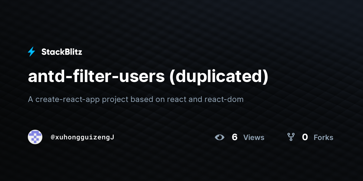 antd-filter-users (duplicated) - StackBlitz