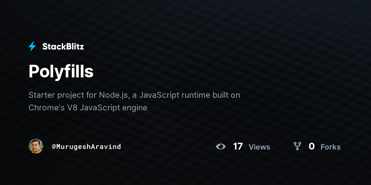 Polyfills - StackBlitz