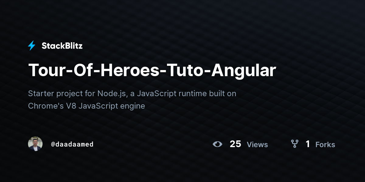 Tour-Of-Heroes-Tuto-Angular - StackBlitz