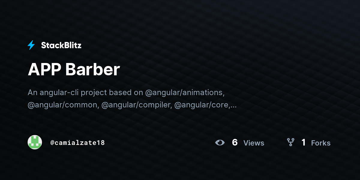 APP Barber - StackBlitz