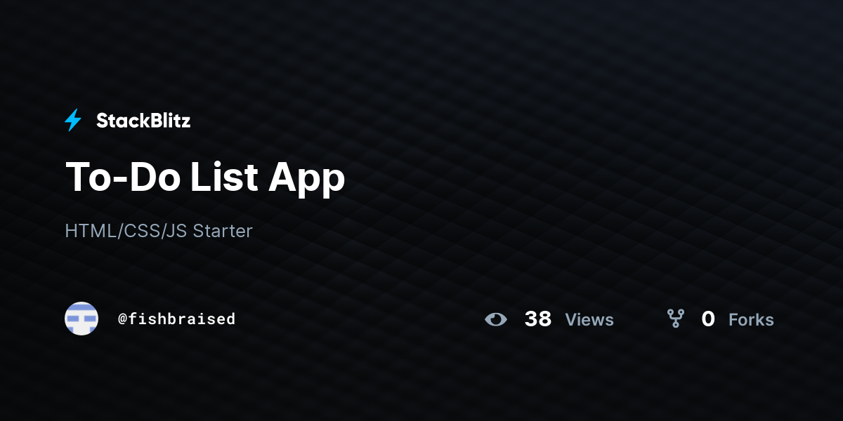 To-Do List App - StackBlitz