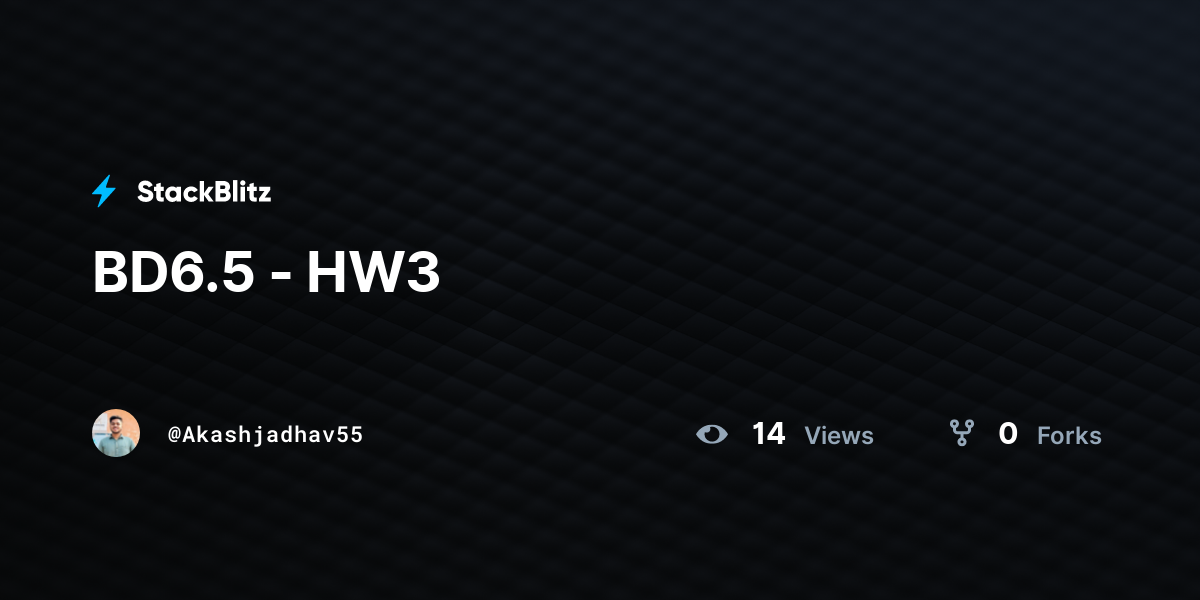 Bd6 5 Hw3 Stackblitz