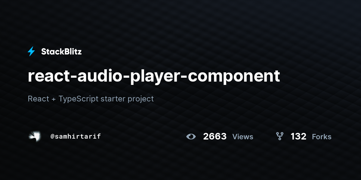 react-audio-player-component - StackBlitz
