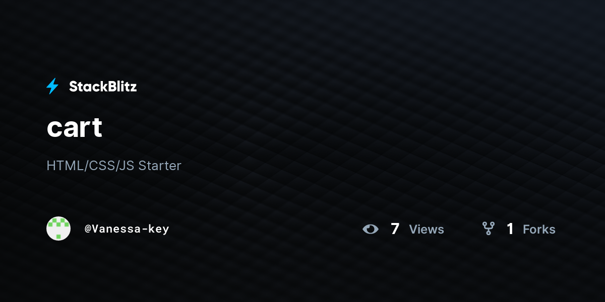 cart - StackBlitz