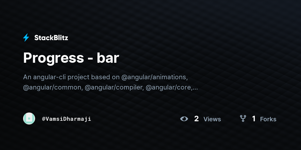 Progress - bar - StackBlitz