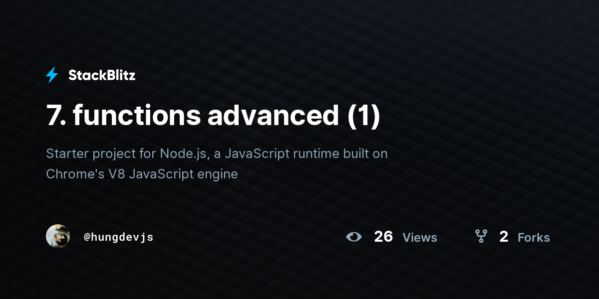 7. functions advanced (1) - StackBlitz