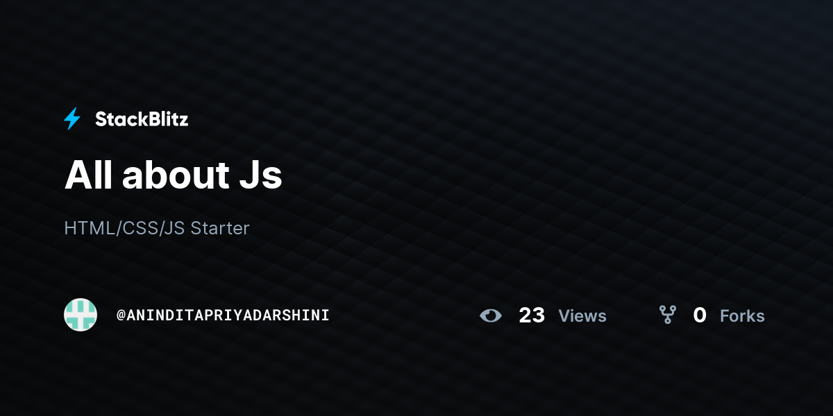 All about Js - StackBlitz