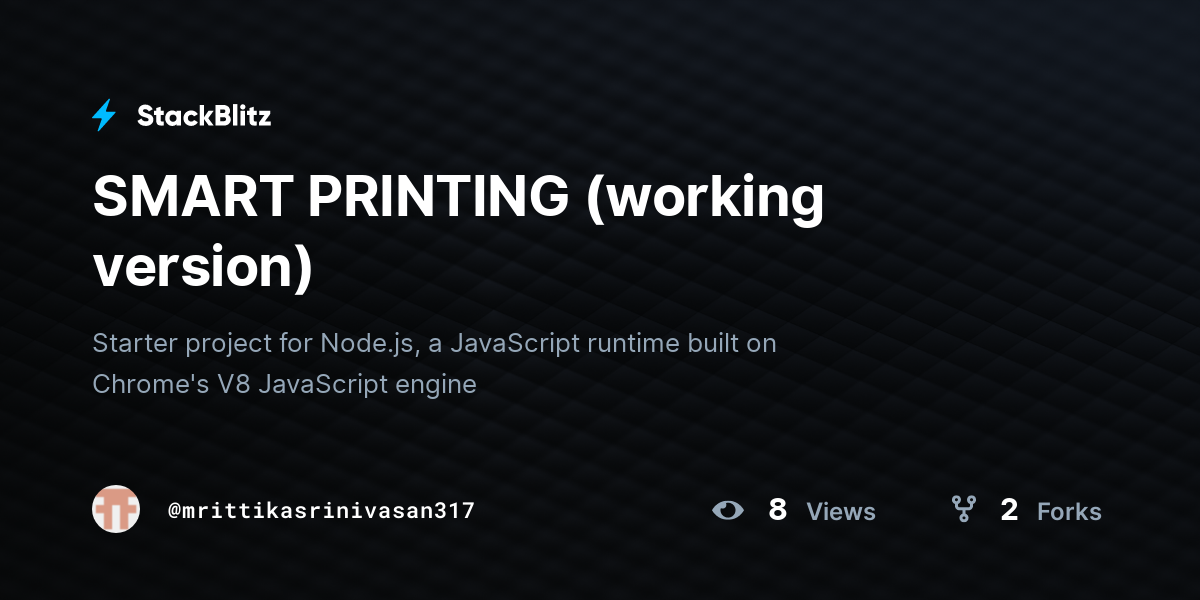 SMART PRINTING (working version) - StackBlitz