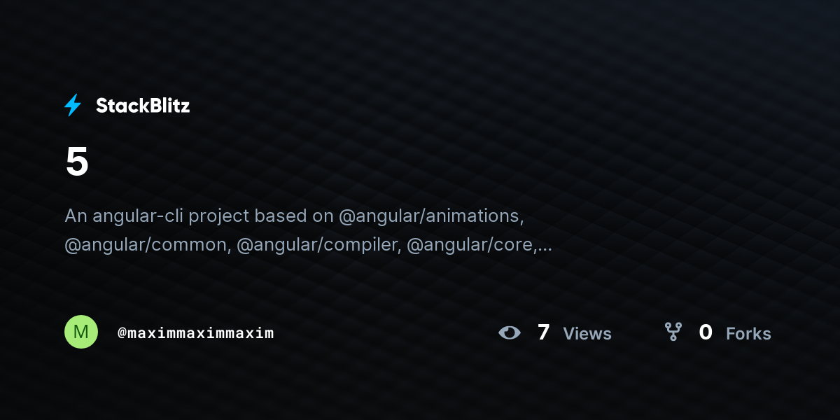 5 - StackBlitz