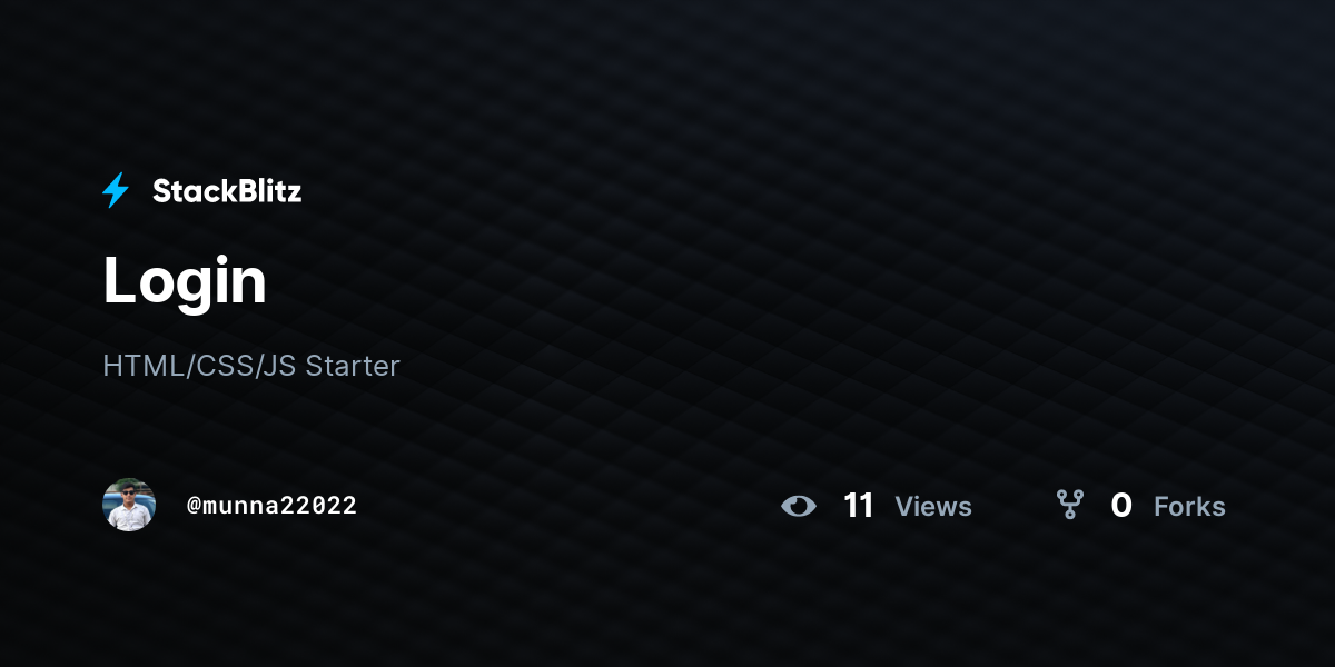 Login - StackBlitz