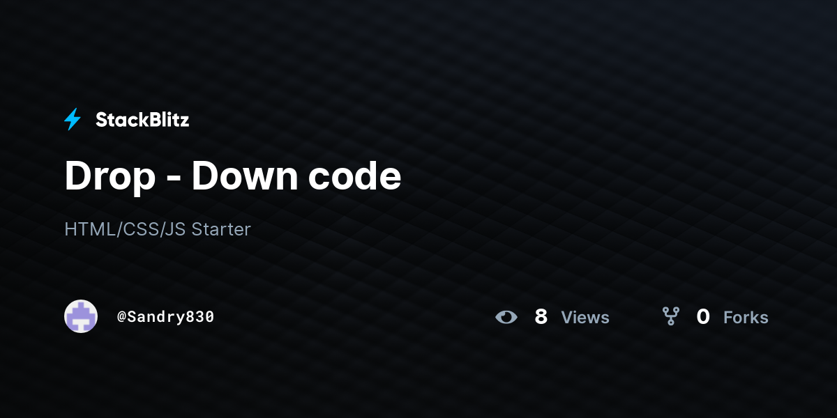 Drop - Down code - StackBlitz