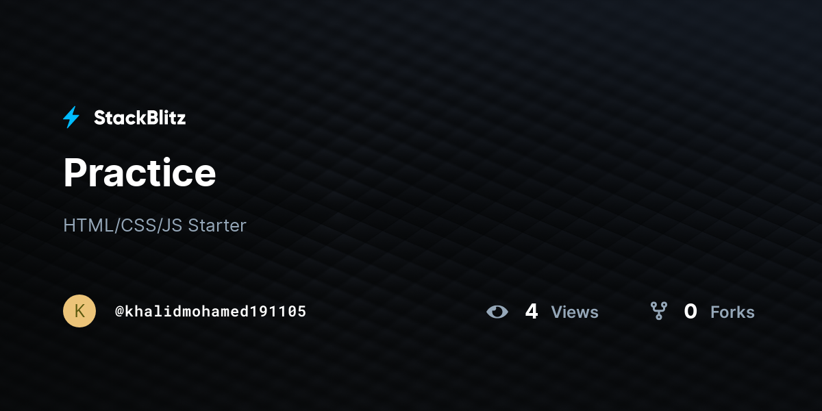 Practice - StackBlitz