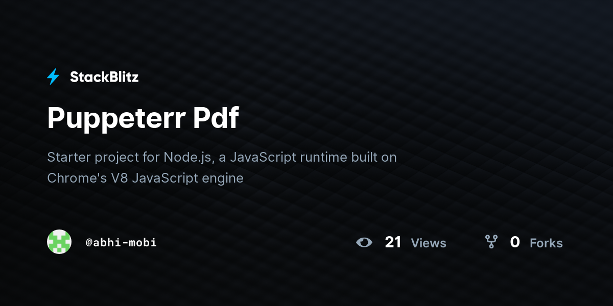 Puppeterr Pdf - StackBlitz