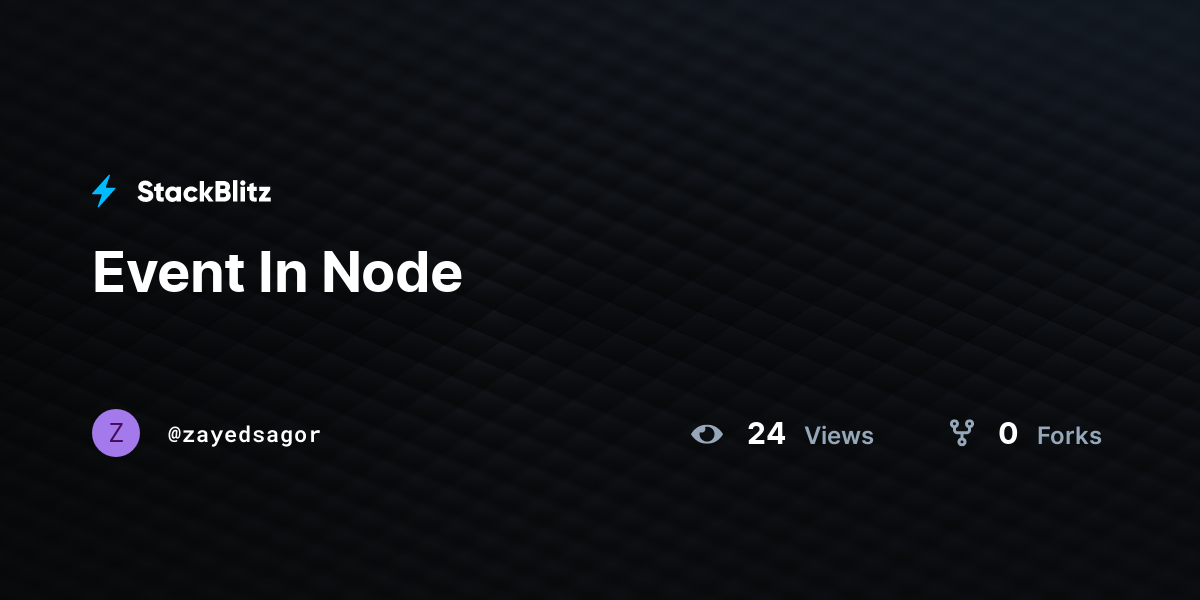 Event In Node - StackBlitz