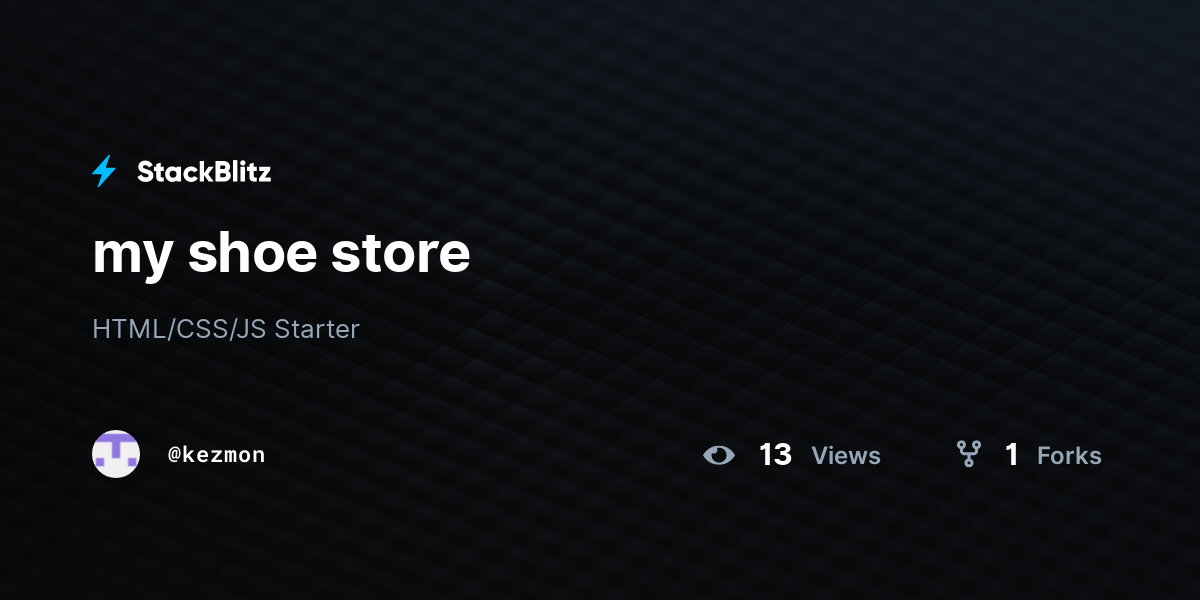 my shoe store - StackBlitz