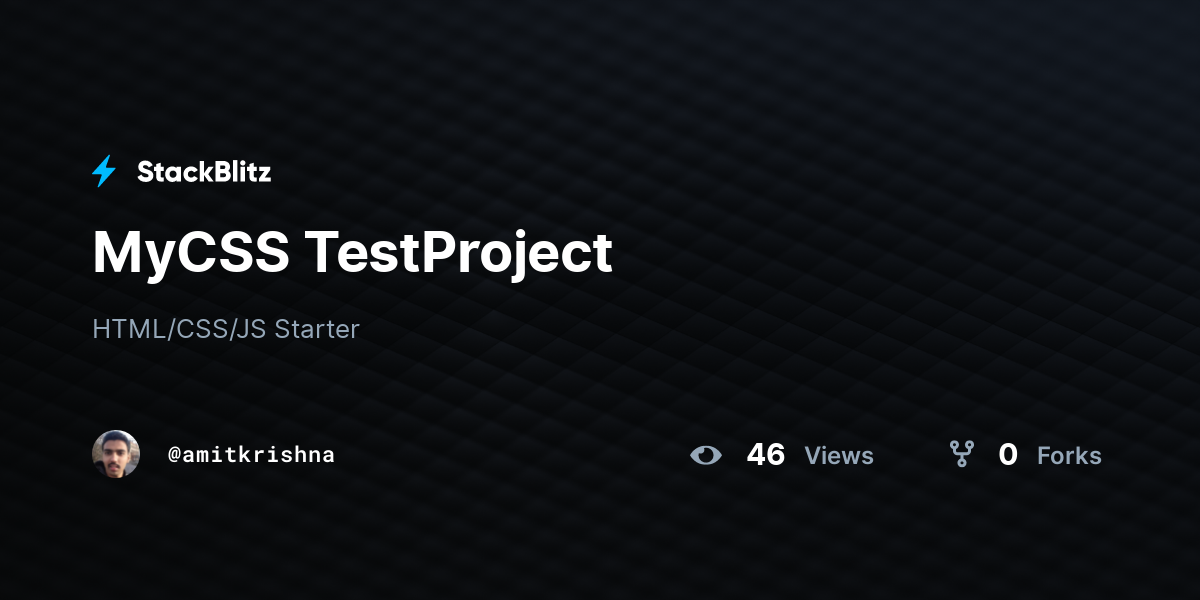 MyCSS TestProject - StackBlitz