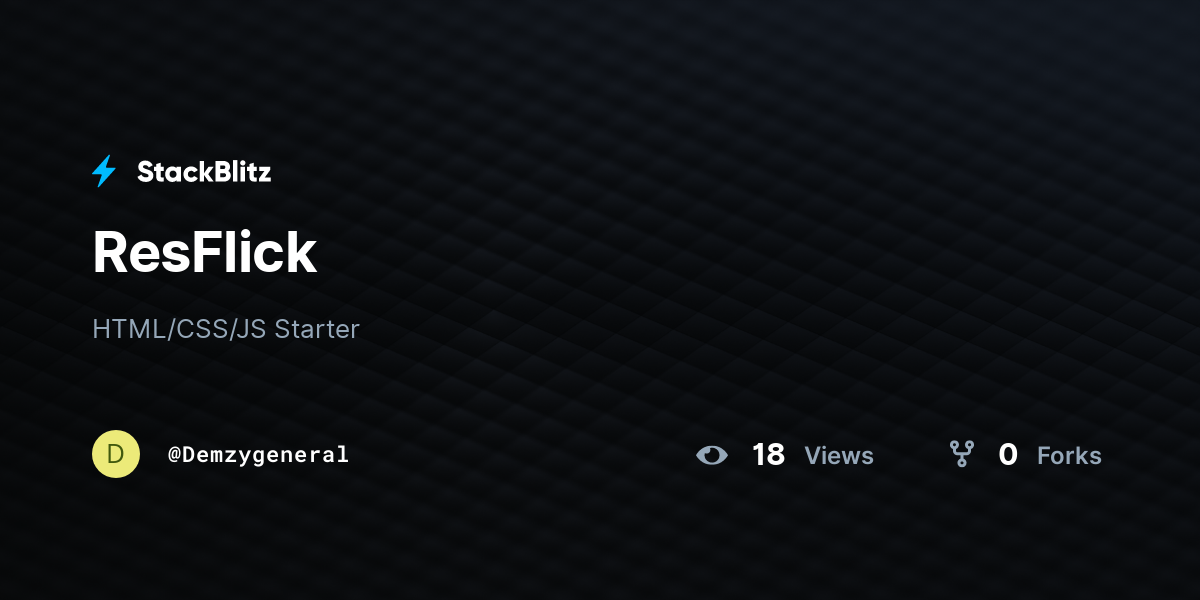 ResFlick - StackBlitz