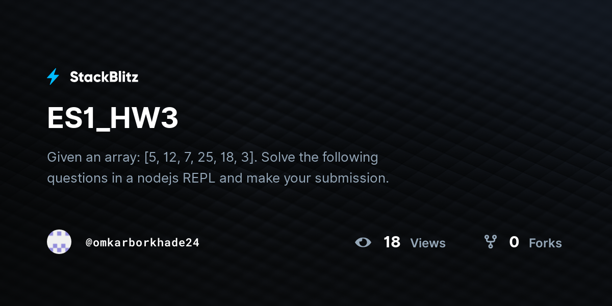 ES1_HW3 - StackBlitz