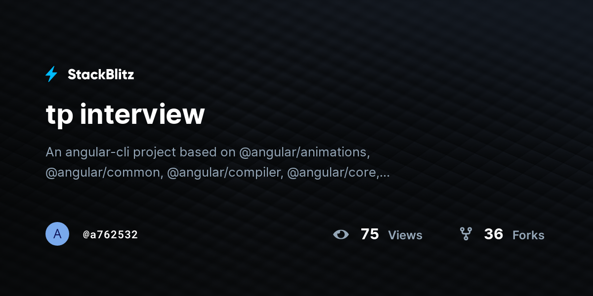 tp interview - StackBlitz