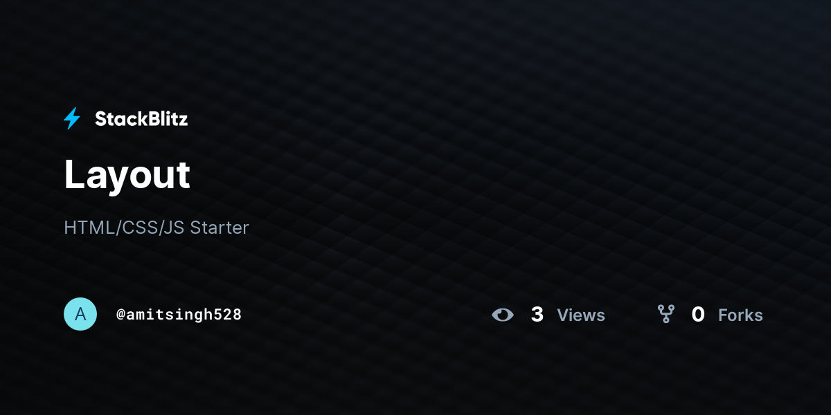 Layout - StackBlitz