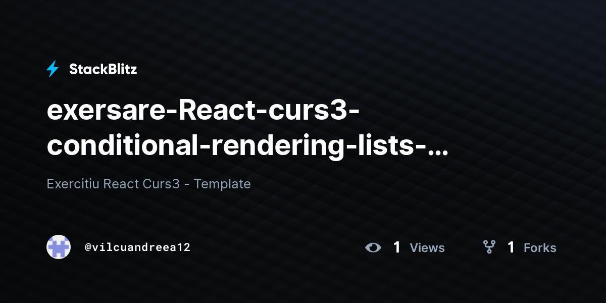 Exersare React Curs3 Conditional Rendering Lists Useeffect Exercise