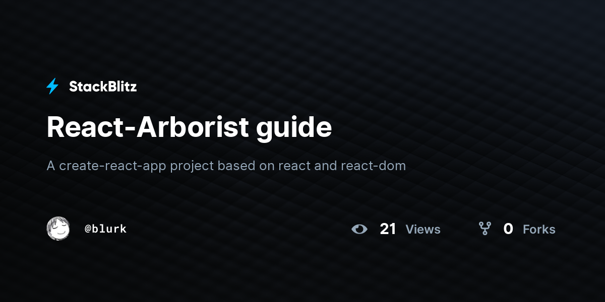 React-Arborist guide - StackBlitz