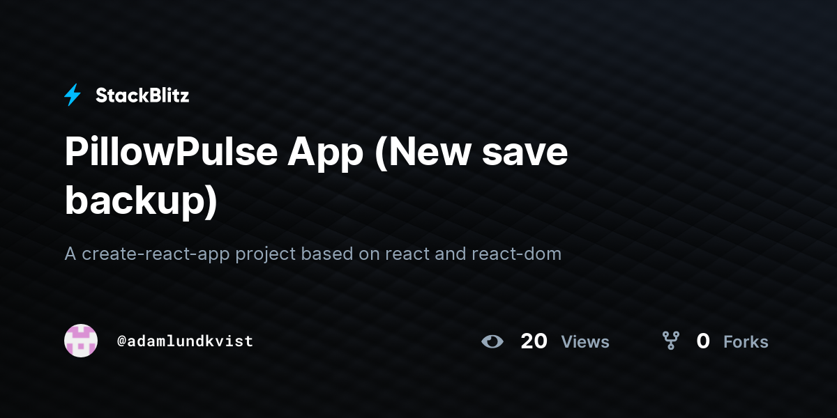 PillowPulse App (New save backup) - StackBlitz