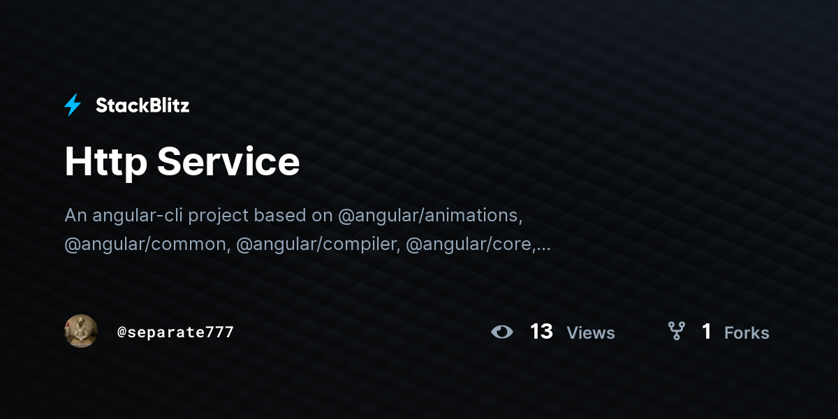 Http Service - StackBlitz