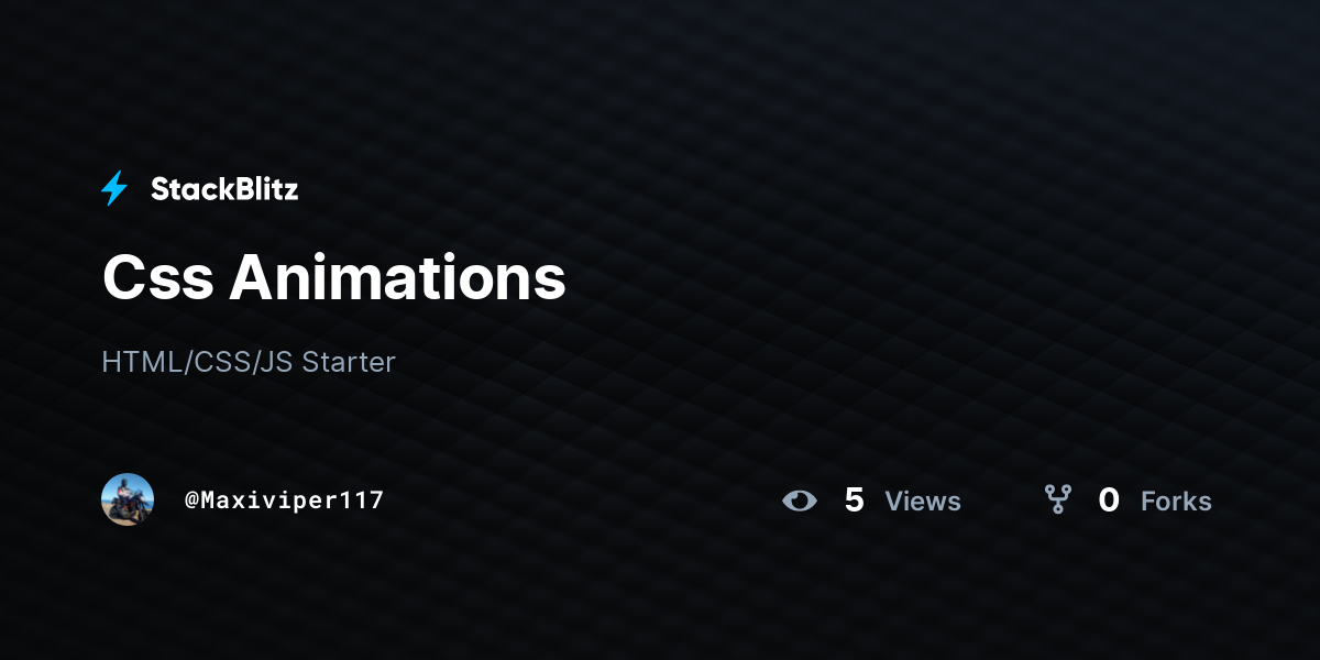 Css Animations - StackBlitz