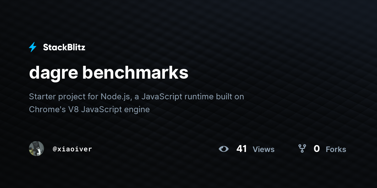 dagre benchmarks - StackBlitz