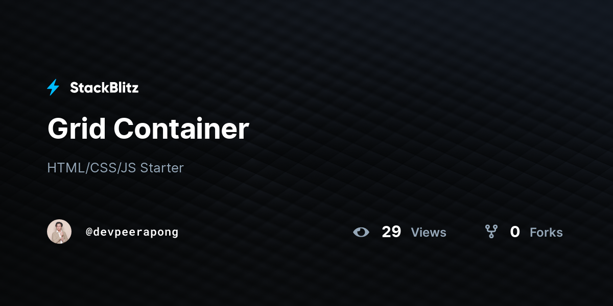 Grid Container - StackBlitz