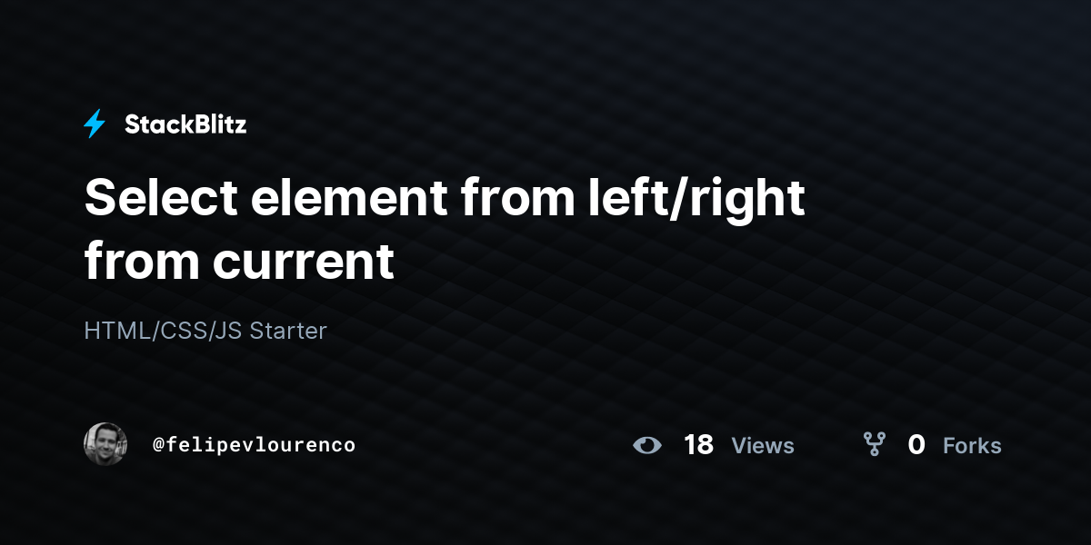 Select element from left/right from current - StackBlitz