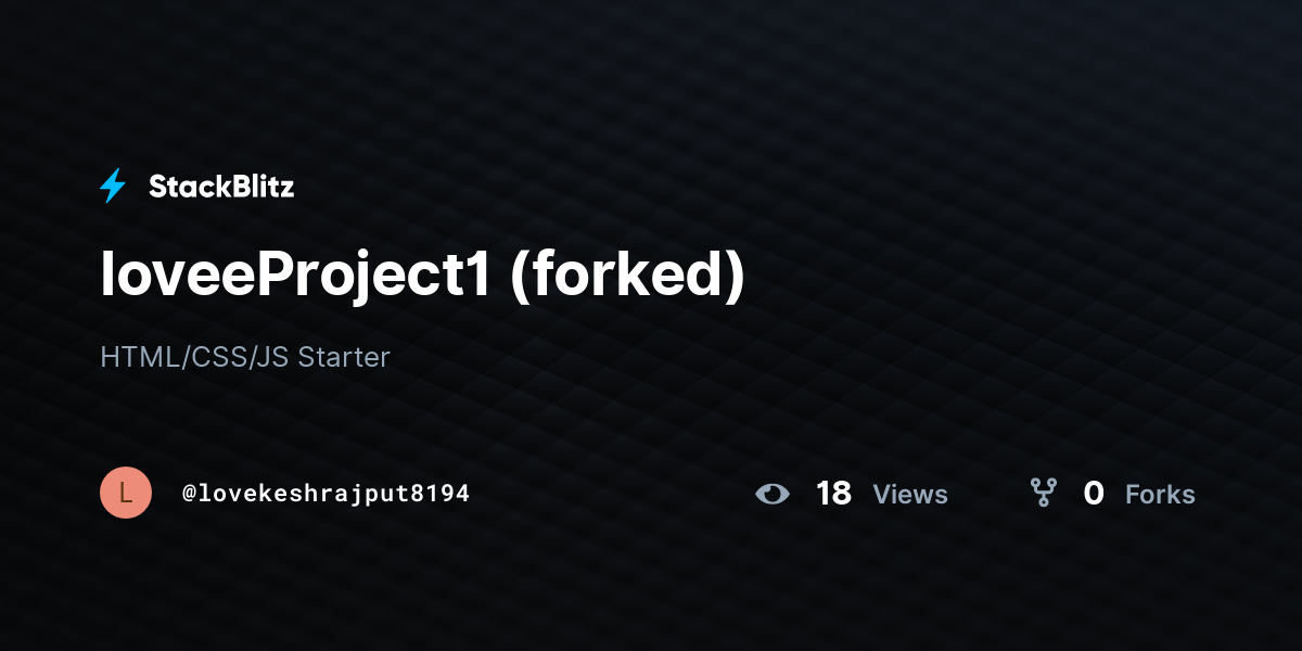 loveeProject1 (forked) - StackBlitz