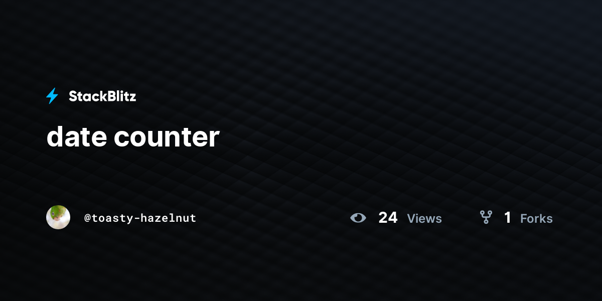 date counter - StackBlitz