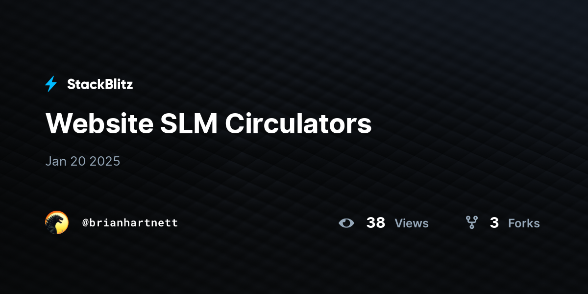 Website SLM Circulators - StackBlitz