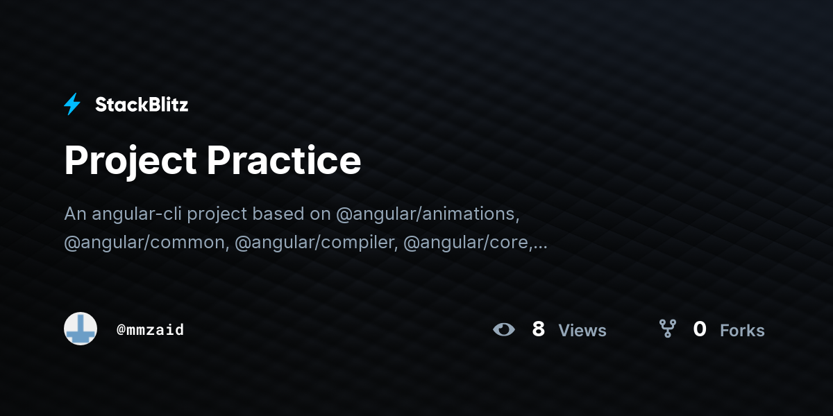 Project Practice - StackBlitz