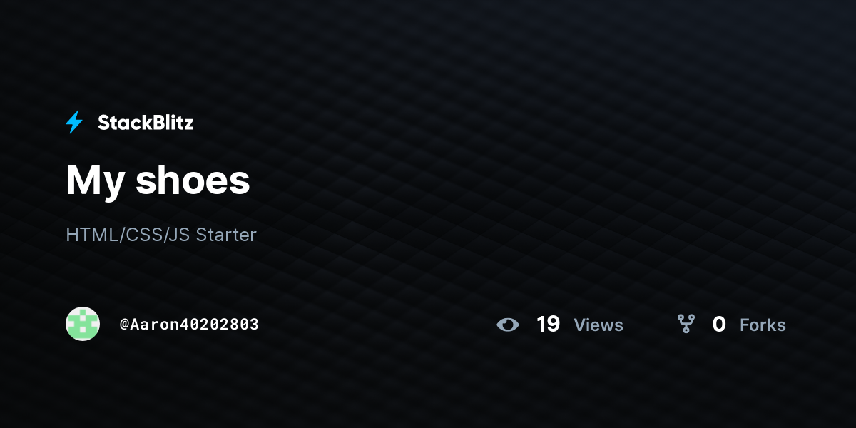 My shoes - StackBlitz