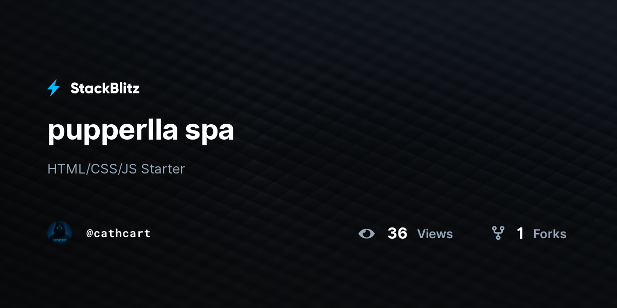 pupperlla spa - StackBlitz
