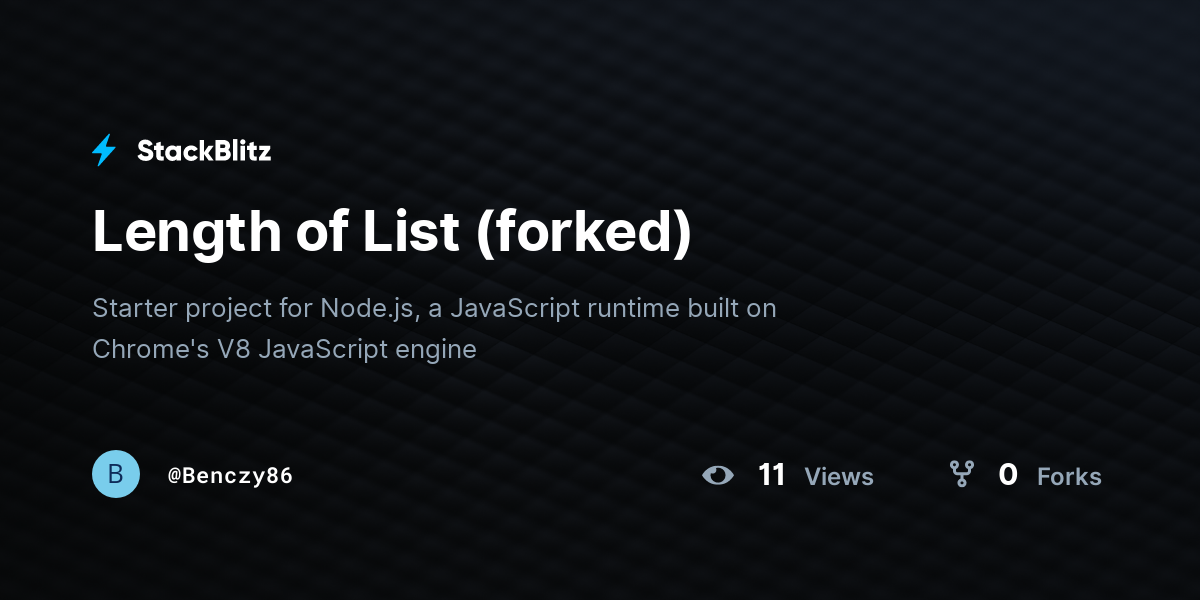 Length of List (forked) - StackBlitz