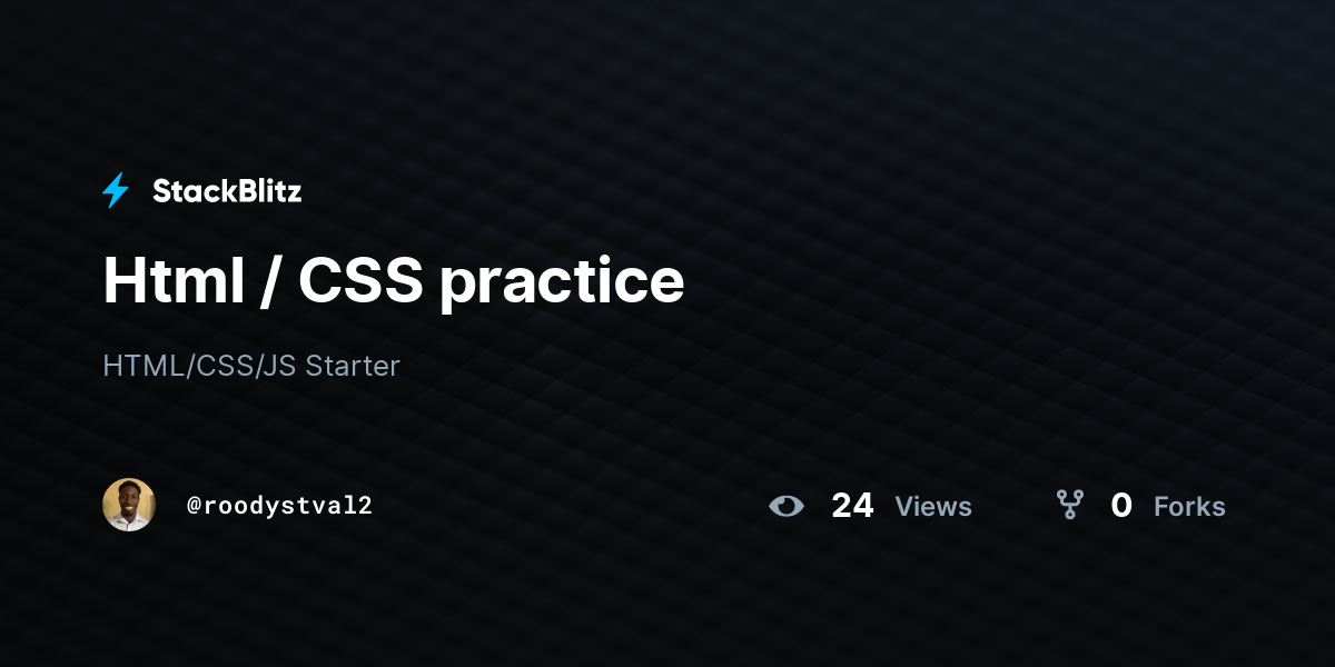 Html / CSS practice - StackBlitz