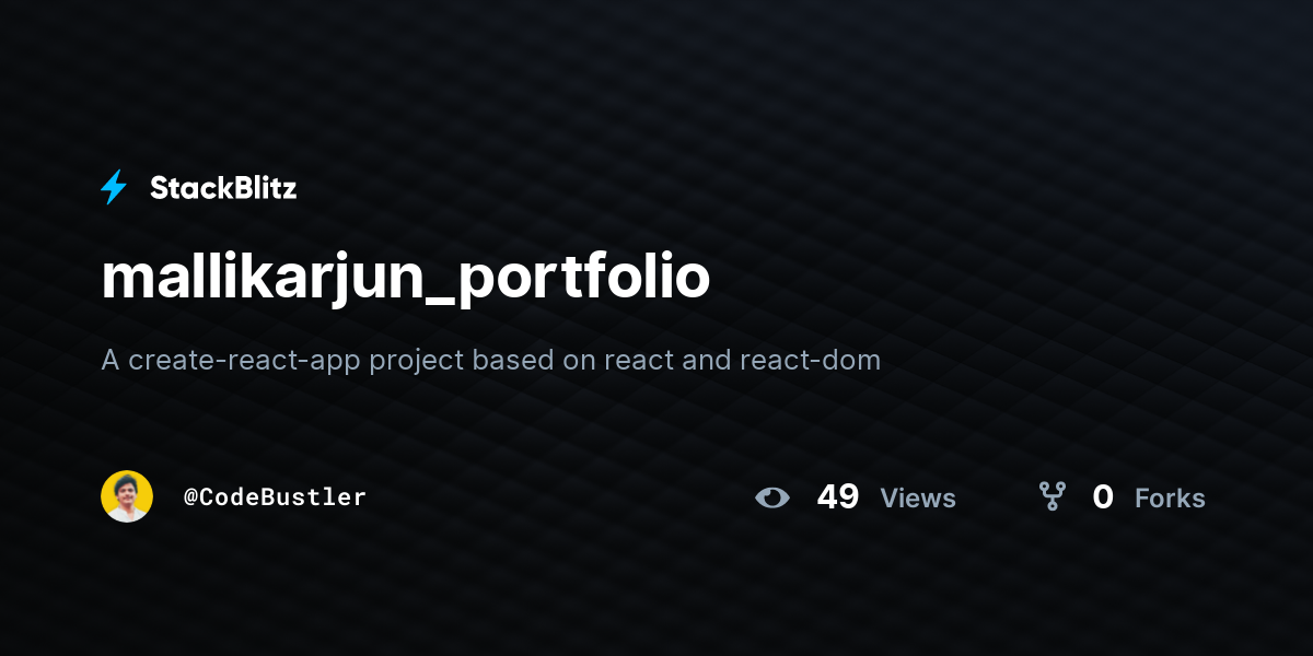 mallikarjun_portfolio - StackBlitz