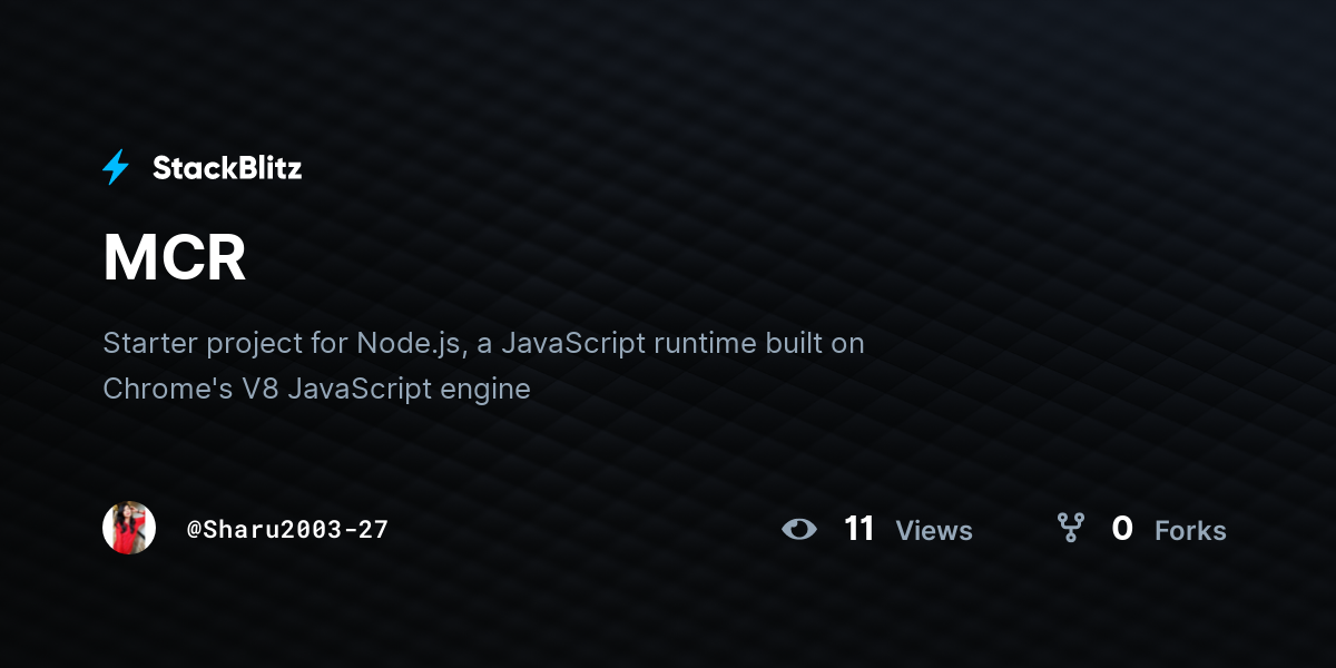 MCR - StackBlitz
