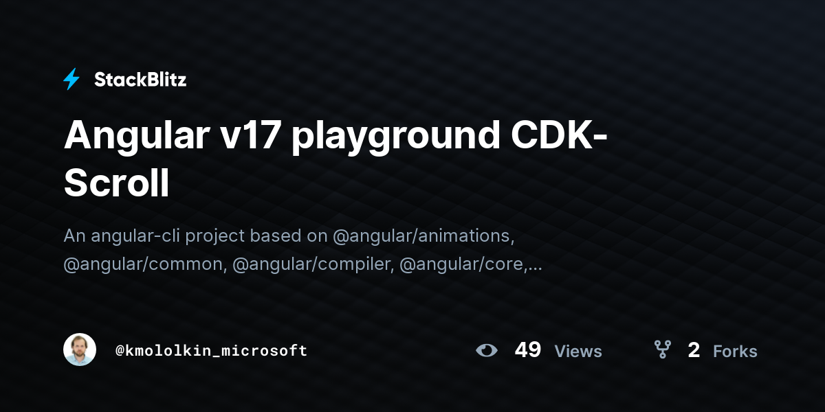 Angular v17 playground CDK-Scroll - StackBlitz
