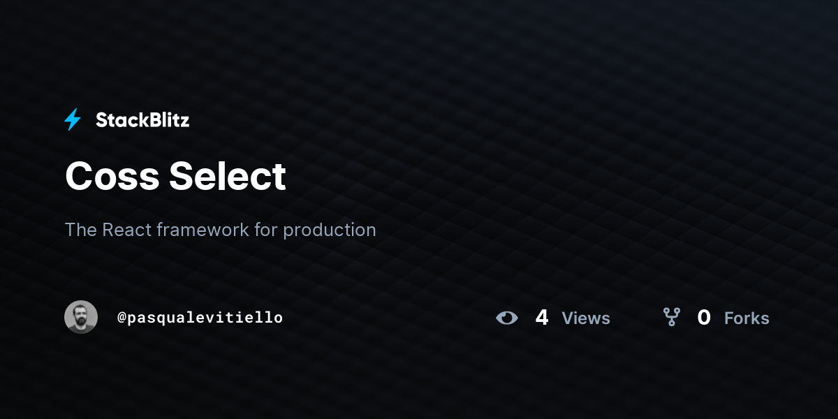Next.js Starter - StackBlitz