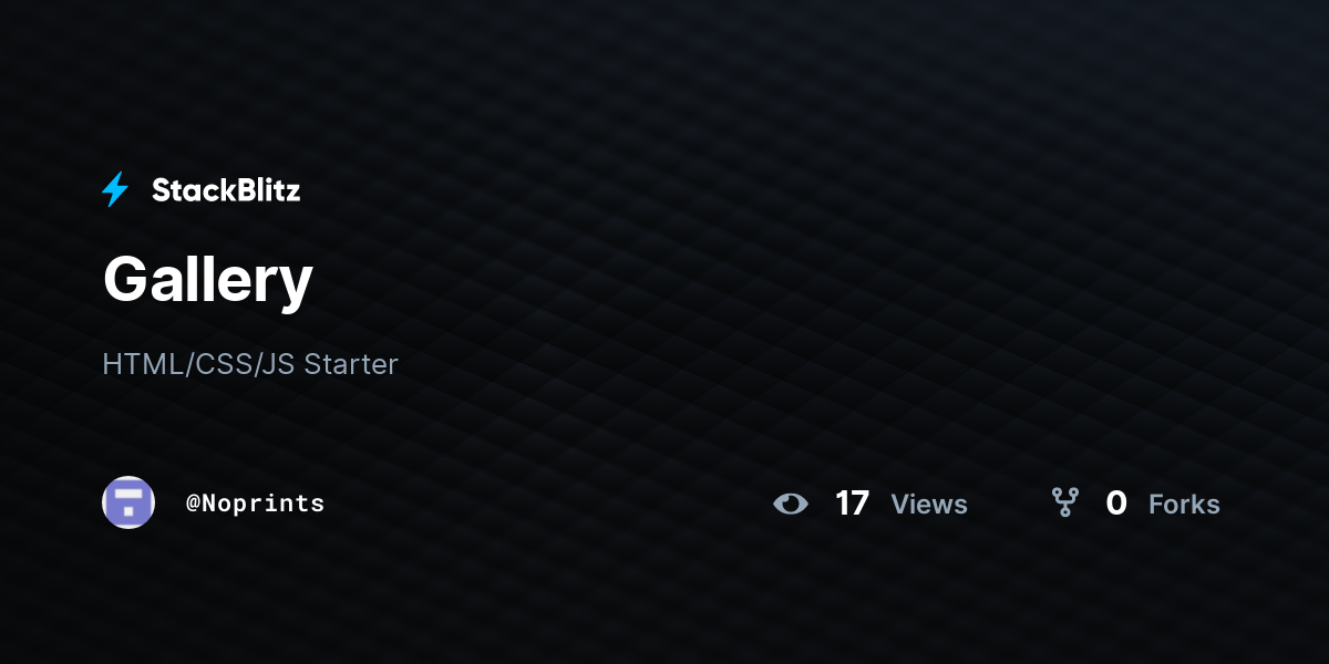 Gallery - StackBlitz