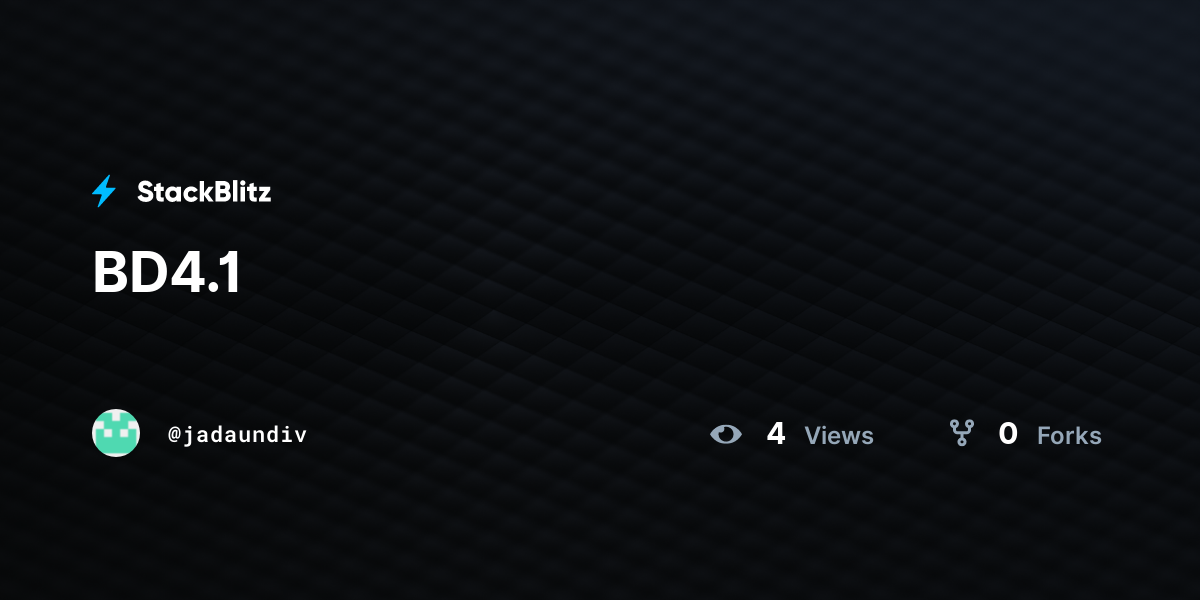 BD4.1 - StackBlitz