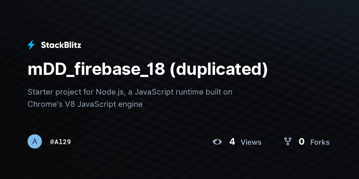 mDD_firebase_18 (duplicated) - StackBlitz
