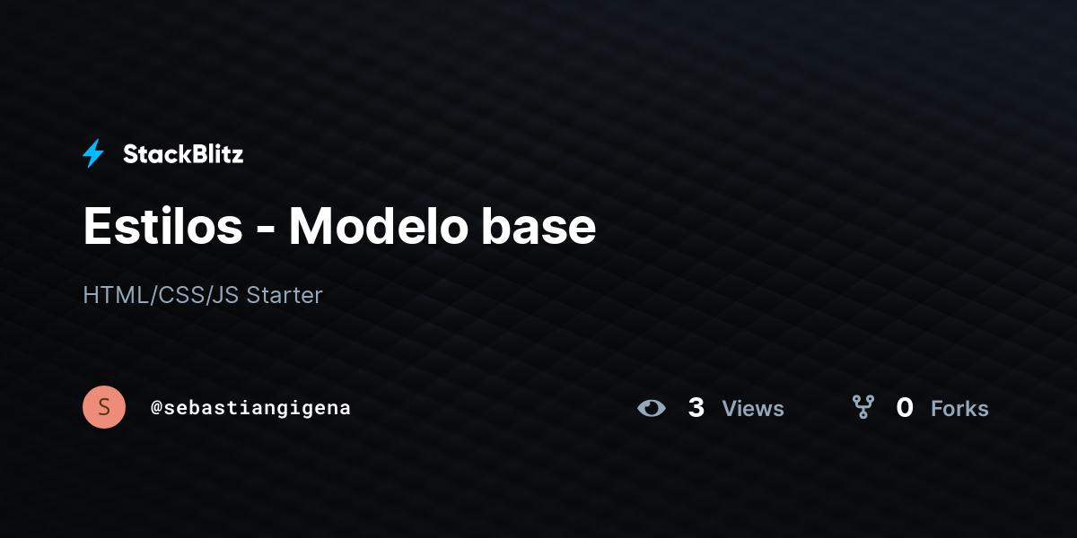 Estilos - Modelo base - StackBlitz